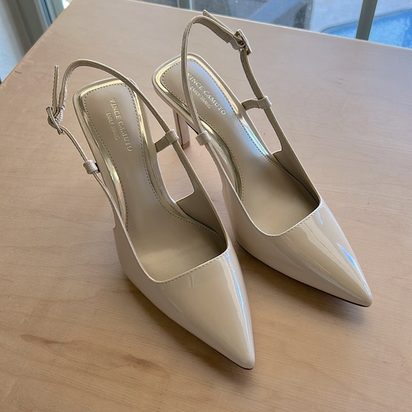 Vince Camuto | Shoes | Sling Back Pump Pointed Toe Square Cut Topline ...
